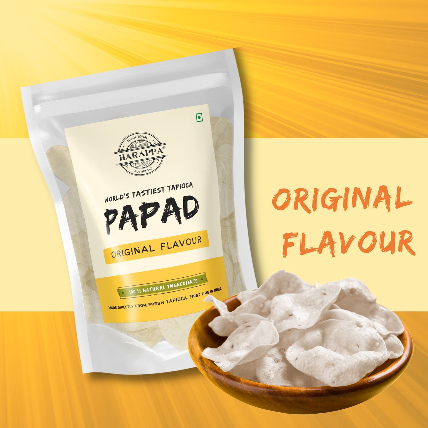 Tapioca Sabudana Papad / Appalam - Original Jeera – Harappa